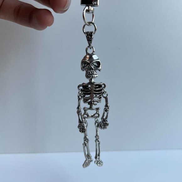 Accessories | Y2k 200s Vintage Skeleton Grunge Skull Gothic Silver ...